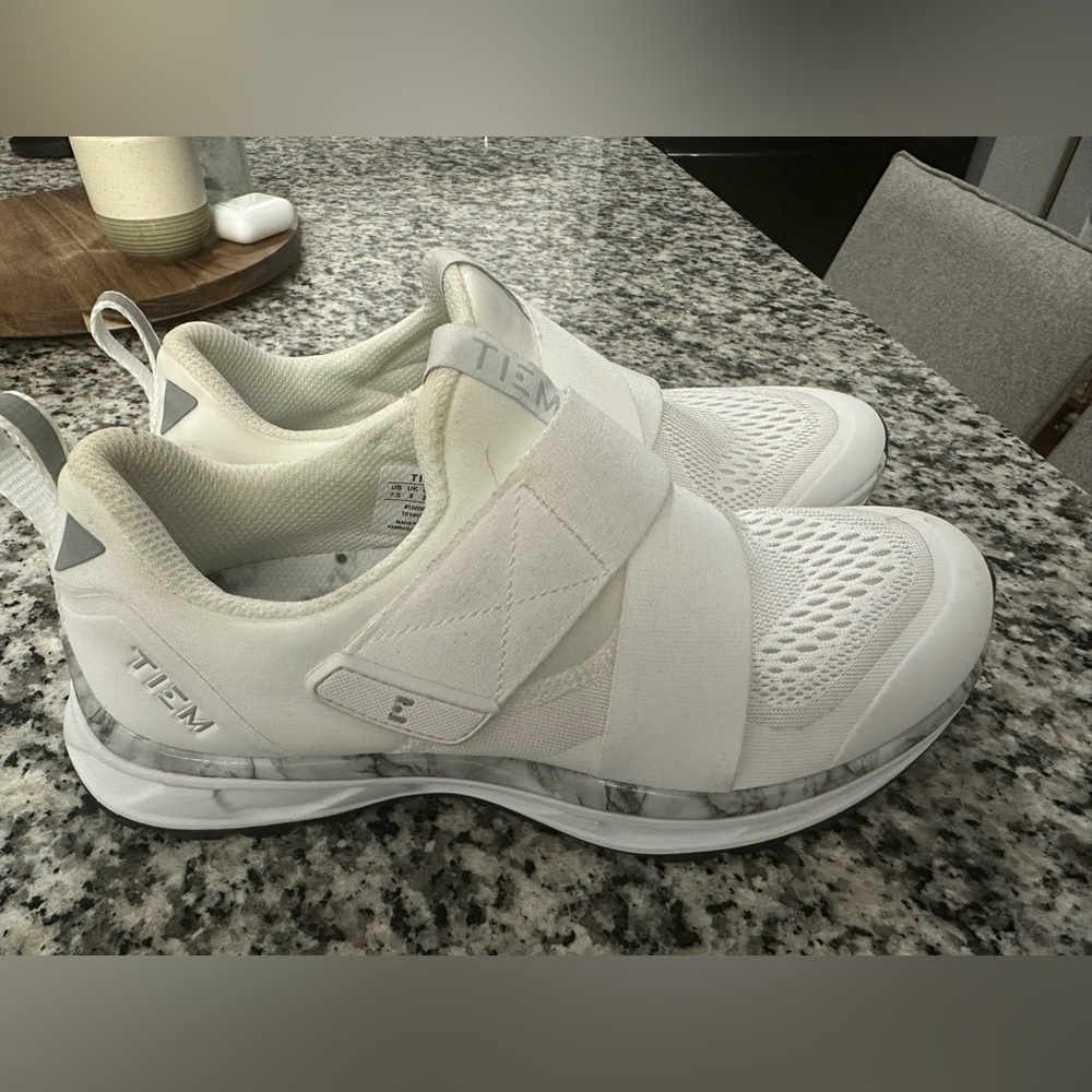 Tiem Slipstream White Marble Cycling Shoes - Gem